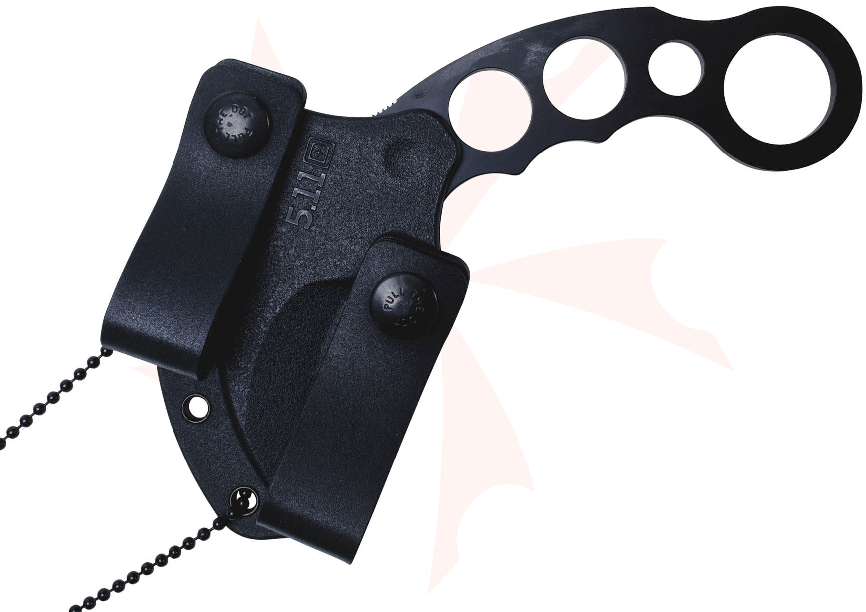 5.11 Tactical Tarani Karambit Fixed 2.5" Blade, Black Stainless Steel ...