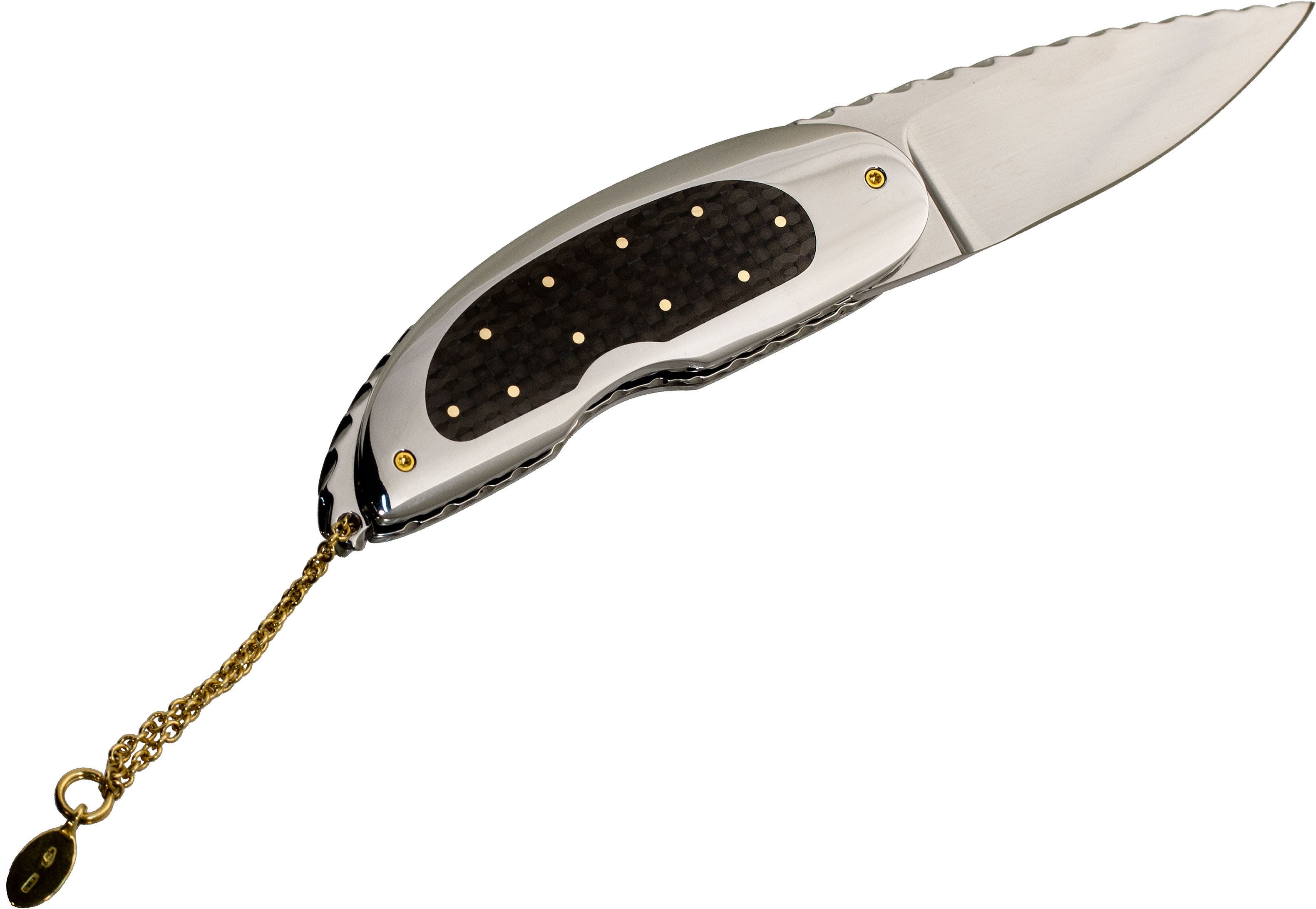 Attilio Atti Morotti Custom Cigar Knife with Carbon Fiber and 18K Gold ...
