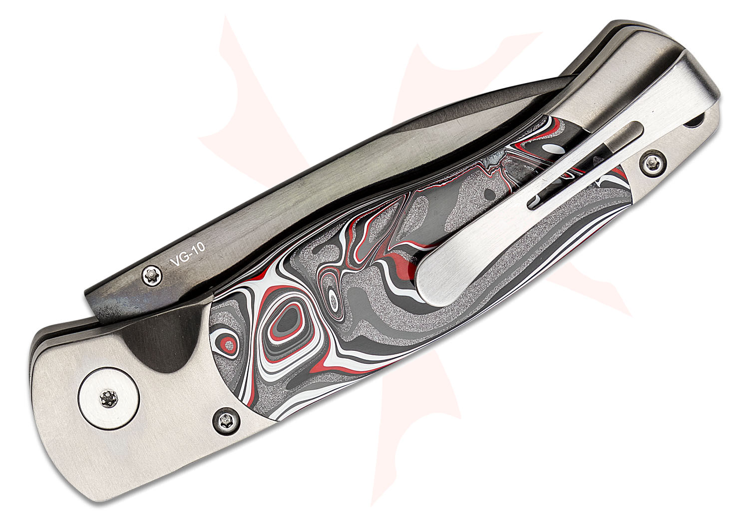 Santa Fe Stoneworks Custom El Rey Folding Knife 3.25" VG-10 Black DLC ...