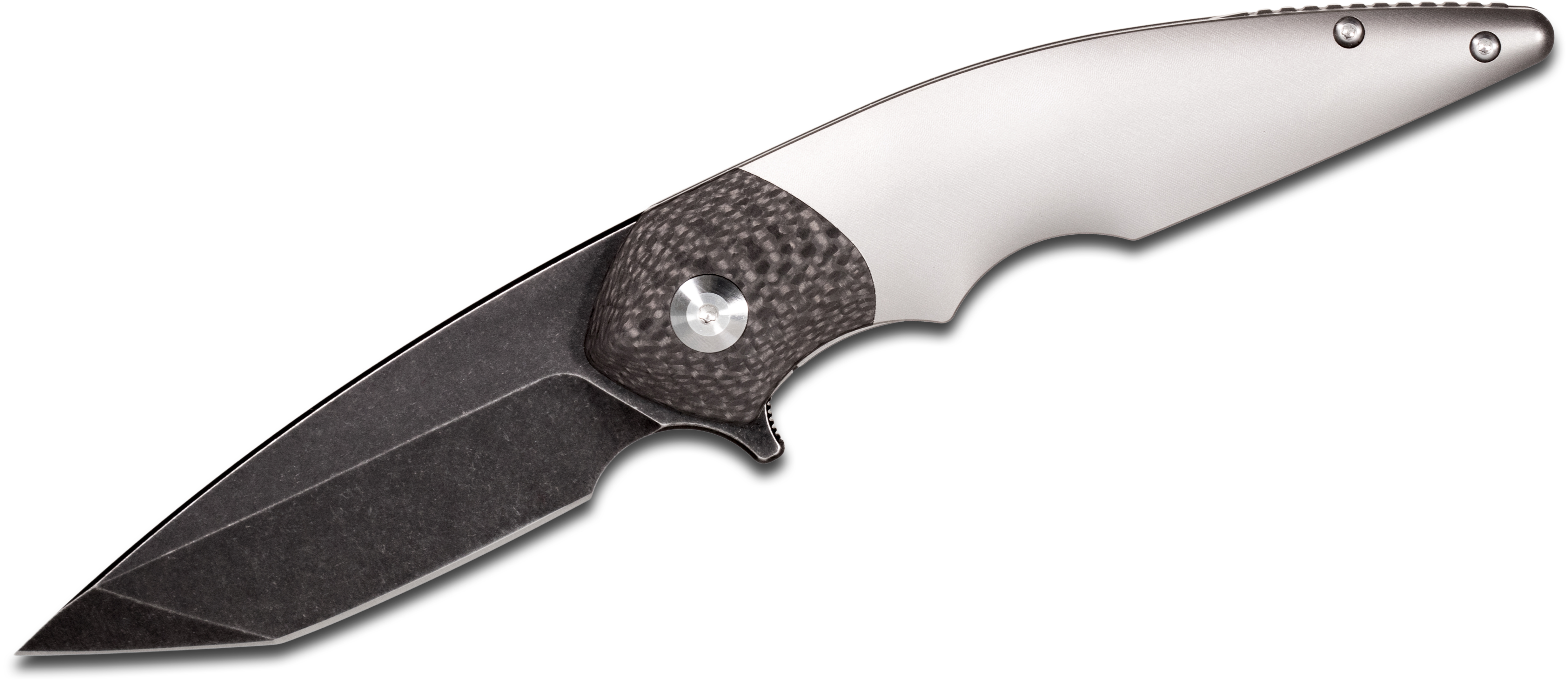 VDK Knives Pioneer of the Nile Flipper 4" S35VN Black Stonewashed Tanto ...