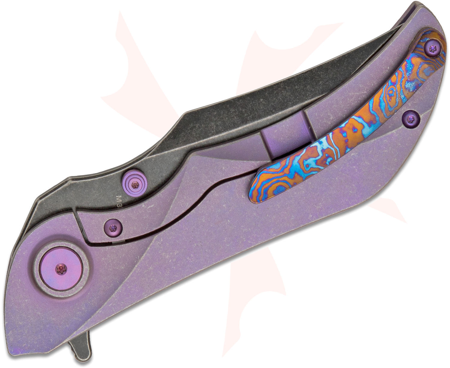 VDK Knives Talisman Flipper Knife 3.125" M390 Black Stonewashed Blade ...