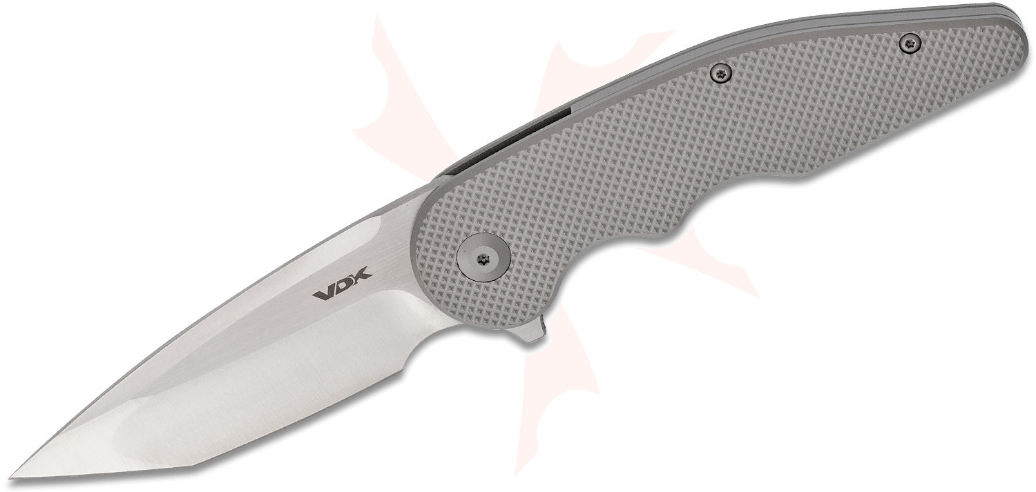 VDK Knives Wasp Flipper Knife 3.45" M390 Compound Tanto Blade, Milled ...