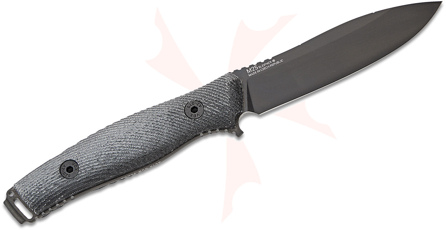 Acta Non Verba M25 Military Fixed Blade Knife 4.3" Sleipner Black DLC ...