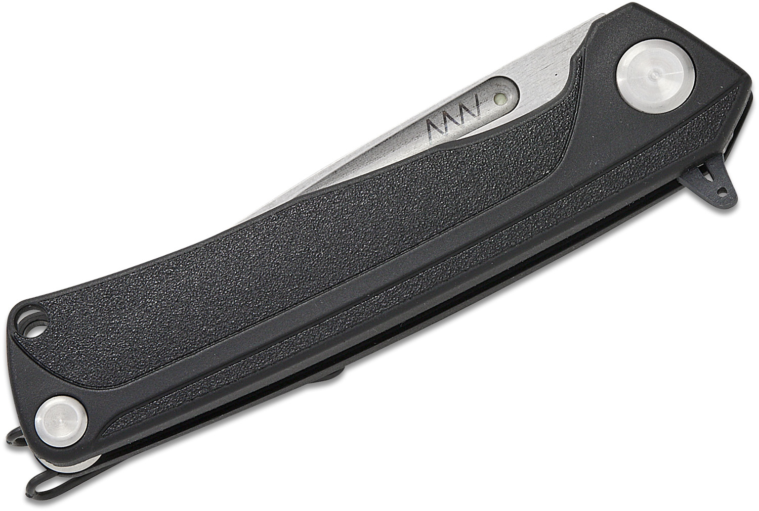 Acta Non Verba Z200 PLUS Liner Lock Flipper Knife 3.3" Sleipner Stonewashed Drop Point, Black ...