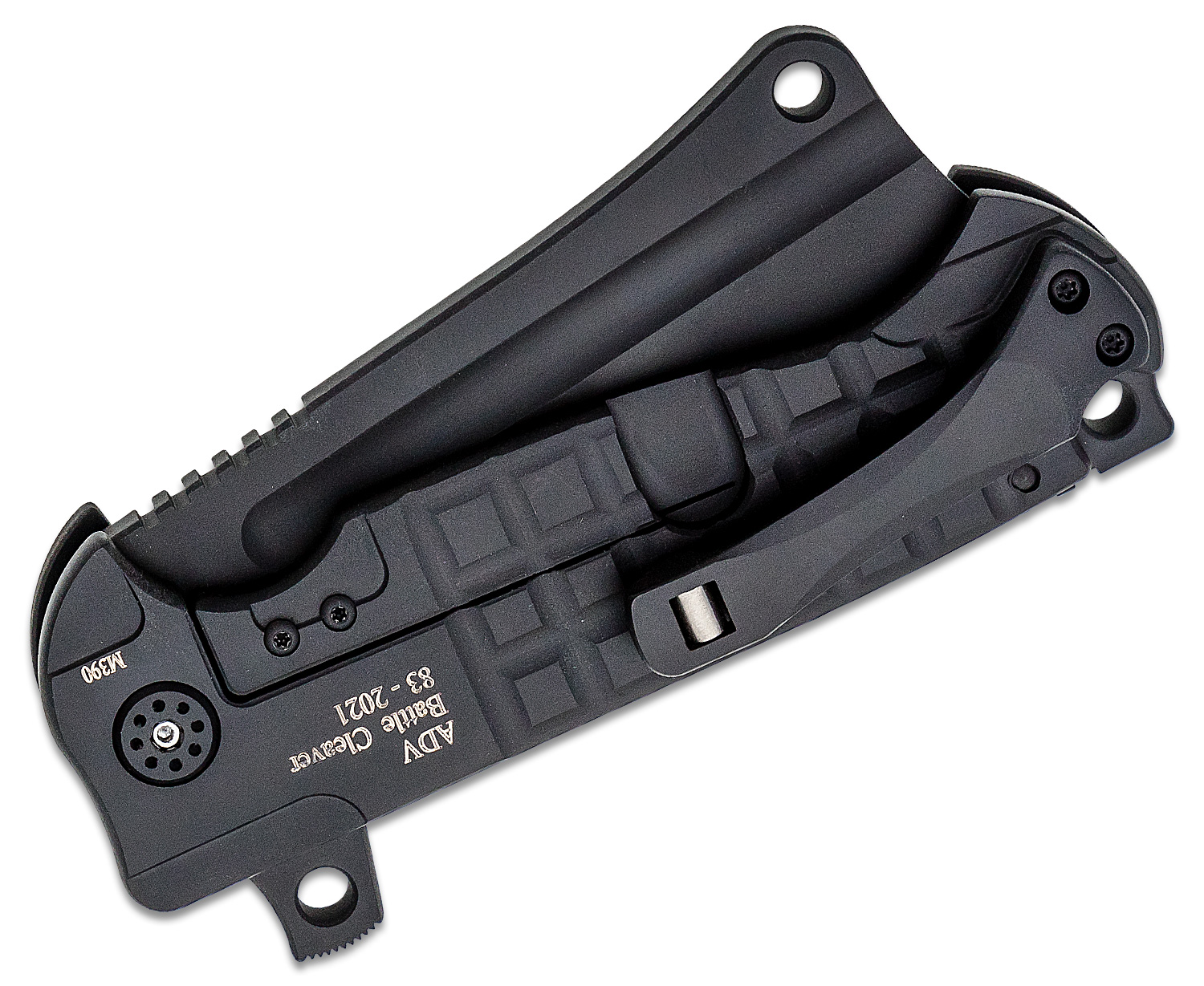 Andre De Villiers Knives Battle Cleaver Flipper Knife 4" M390 Black ...