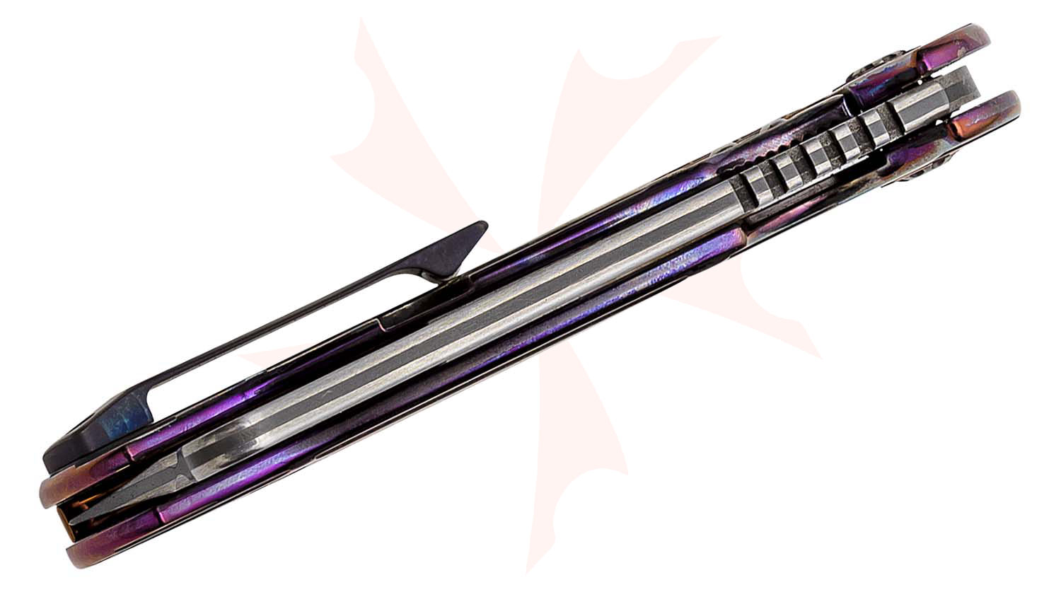 Andre De Villiers Knives Battle Cleaver Flipper Knife 4" VG-10 Damascus ...