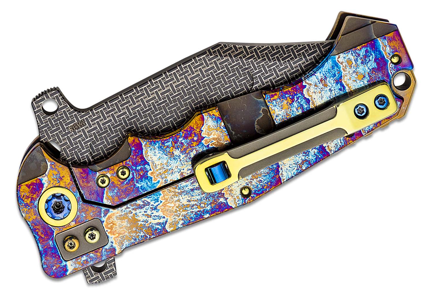 Andre De Villiers Knives Badlands Bowie Flipper Knife 4" S35VN Laser ...
