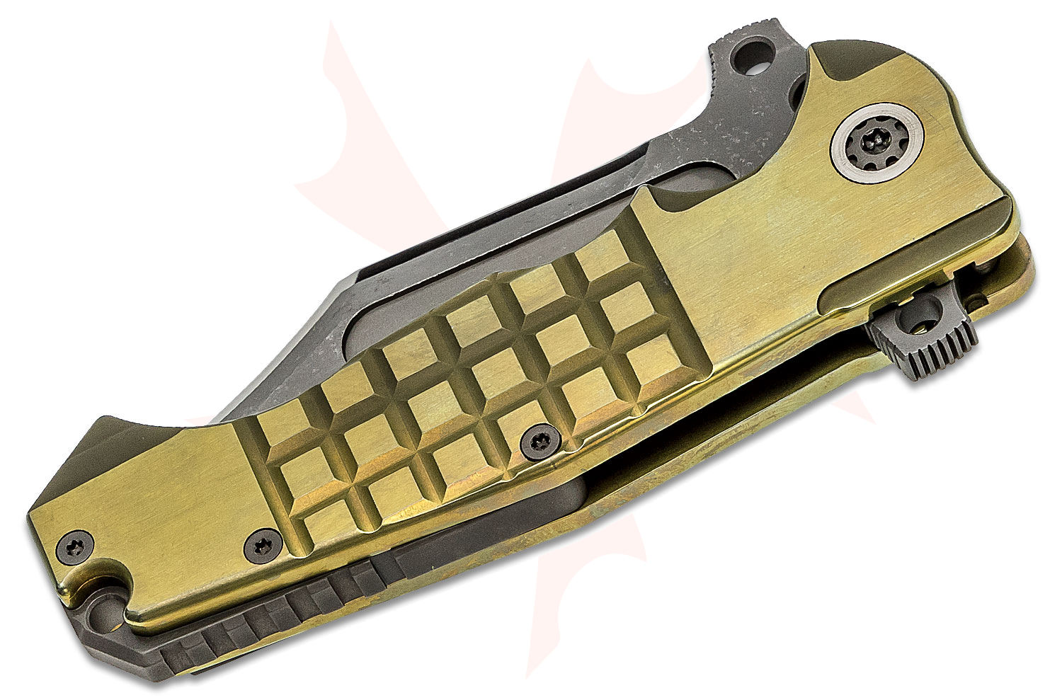 Andre De Villiers Knives Badlands Bowie Flipper Knife 4" S35VN Two-Tone ...