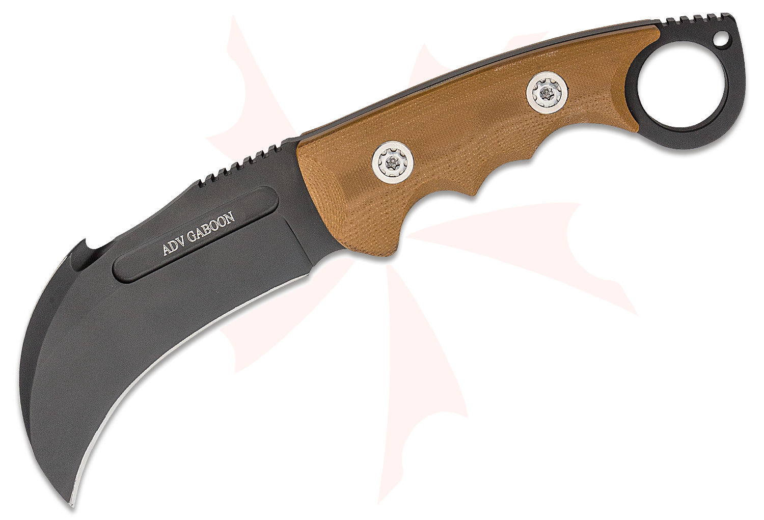 Andre De Villiers Knives Gaboon Fixed Blade Knife 4.125" D2 Black ...