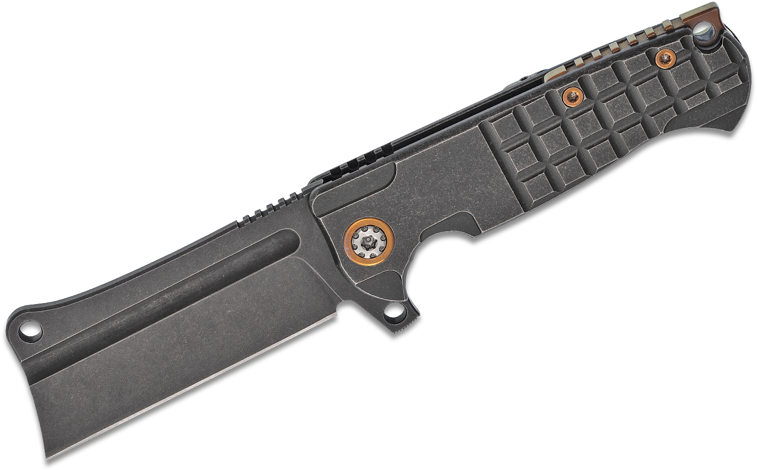 Andre De Villiers Knives Mini Cleaver Flipper Knife 3.25" S35VN Black ...