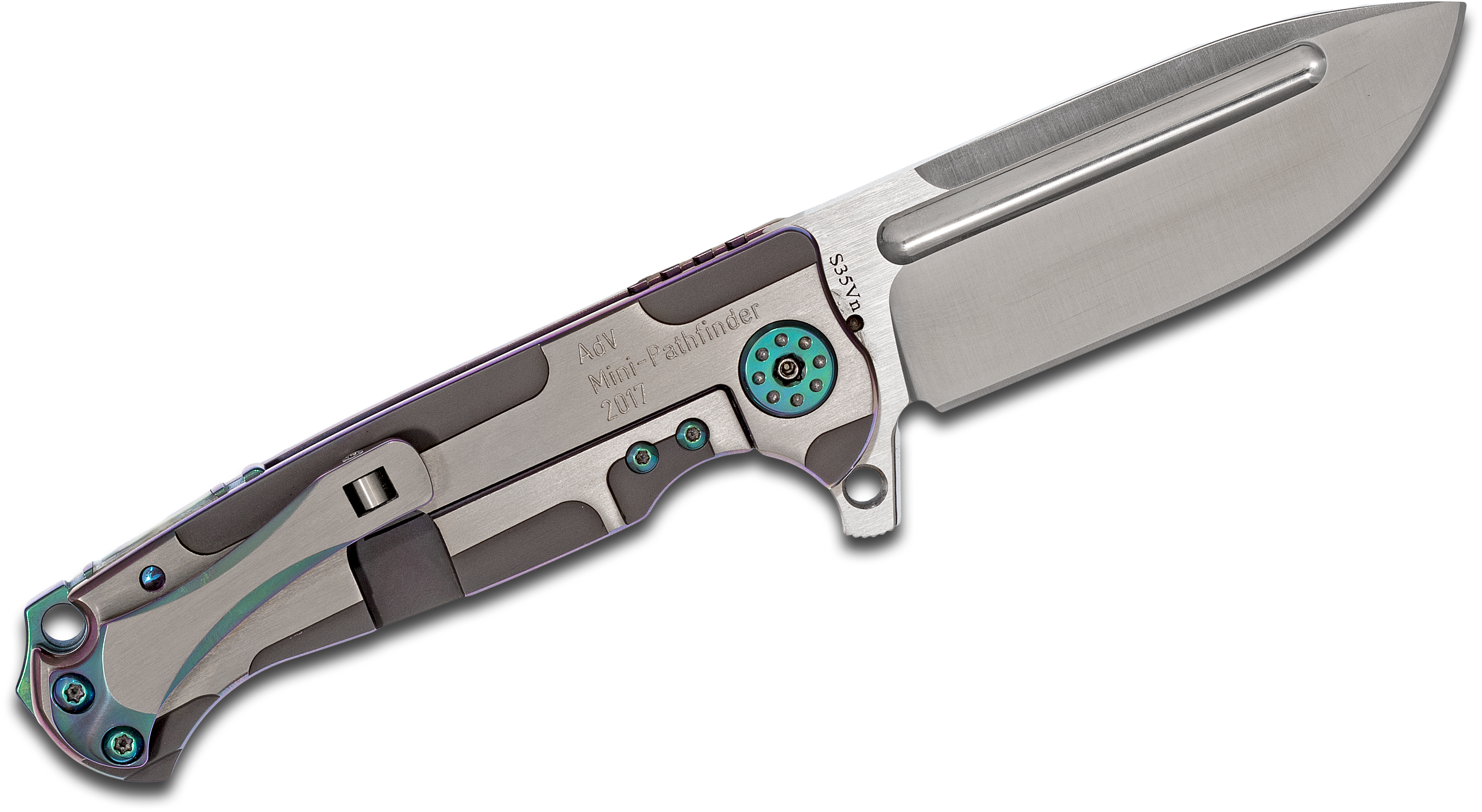 Andre De Villiers Knives Customized Mini Pathfinder Flipper 3.25" S35VN ...