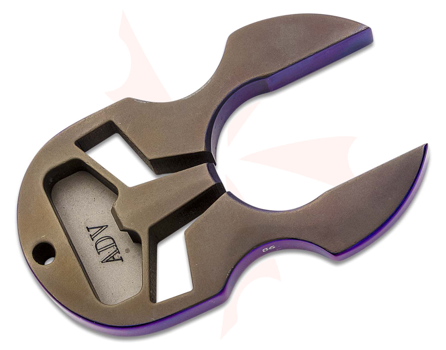 Andre De Villiers Knives Brown/Purple Titanium Spartan Knuck Bottle ...