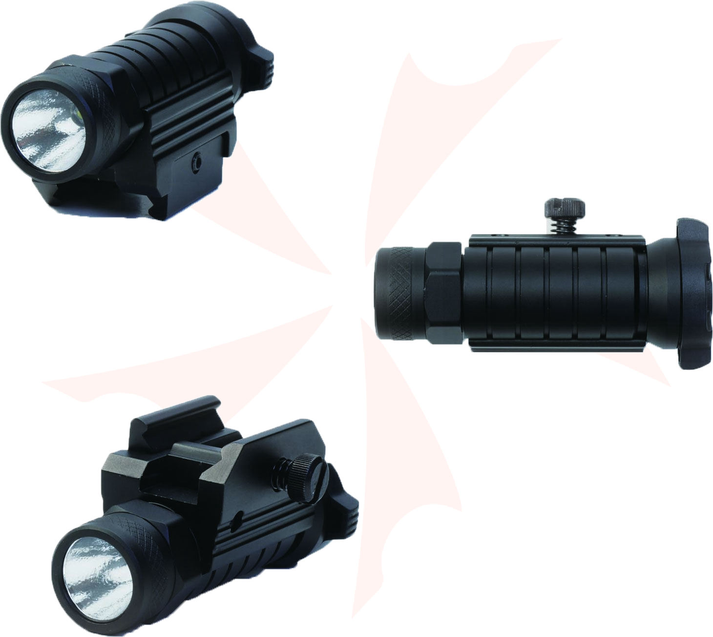 AE Light TGWL1 Weapon Light LED Flashlight, Universal Rail Mount, 200 ...