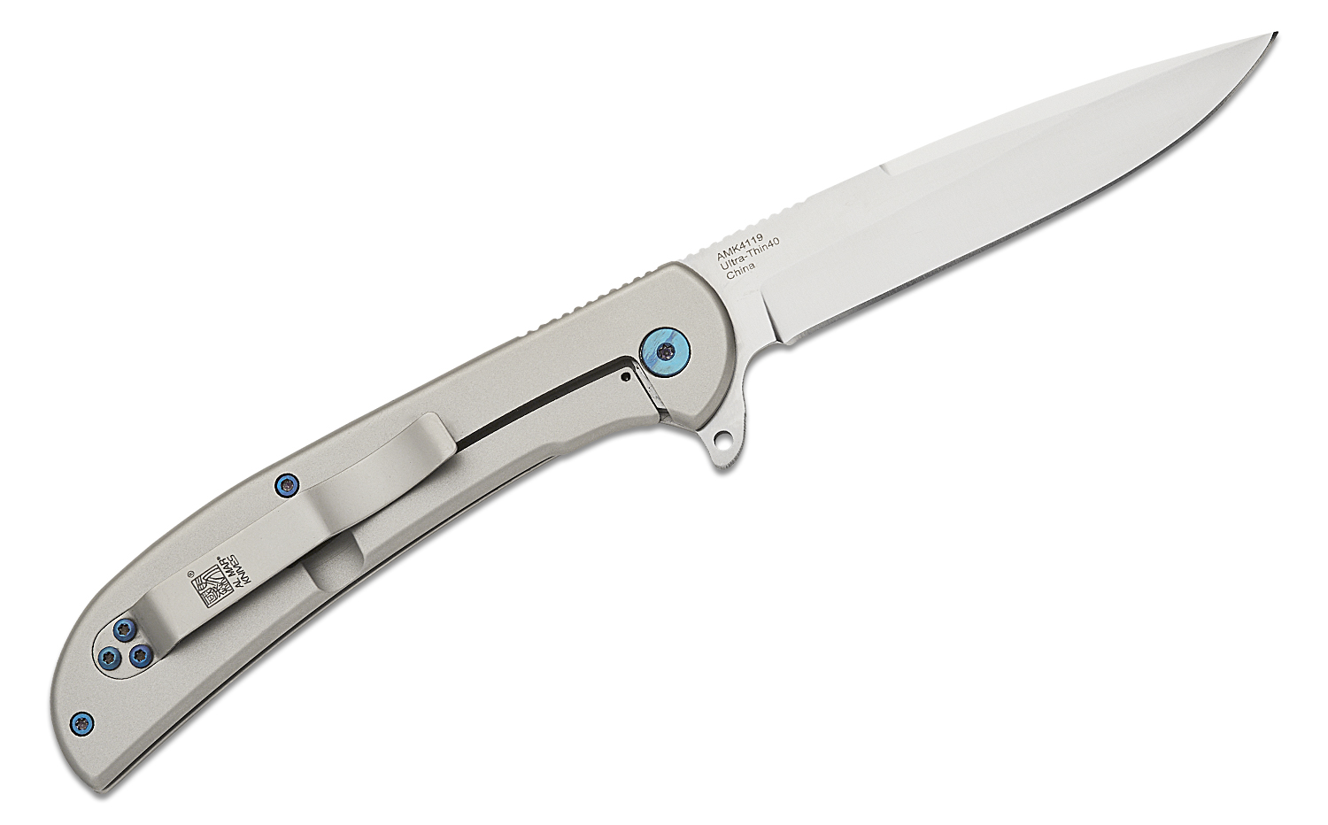 Al Mar Ultra-Thin 40 Frame Lock Flipper Knife 4" D2 Satin Talon Drop ...