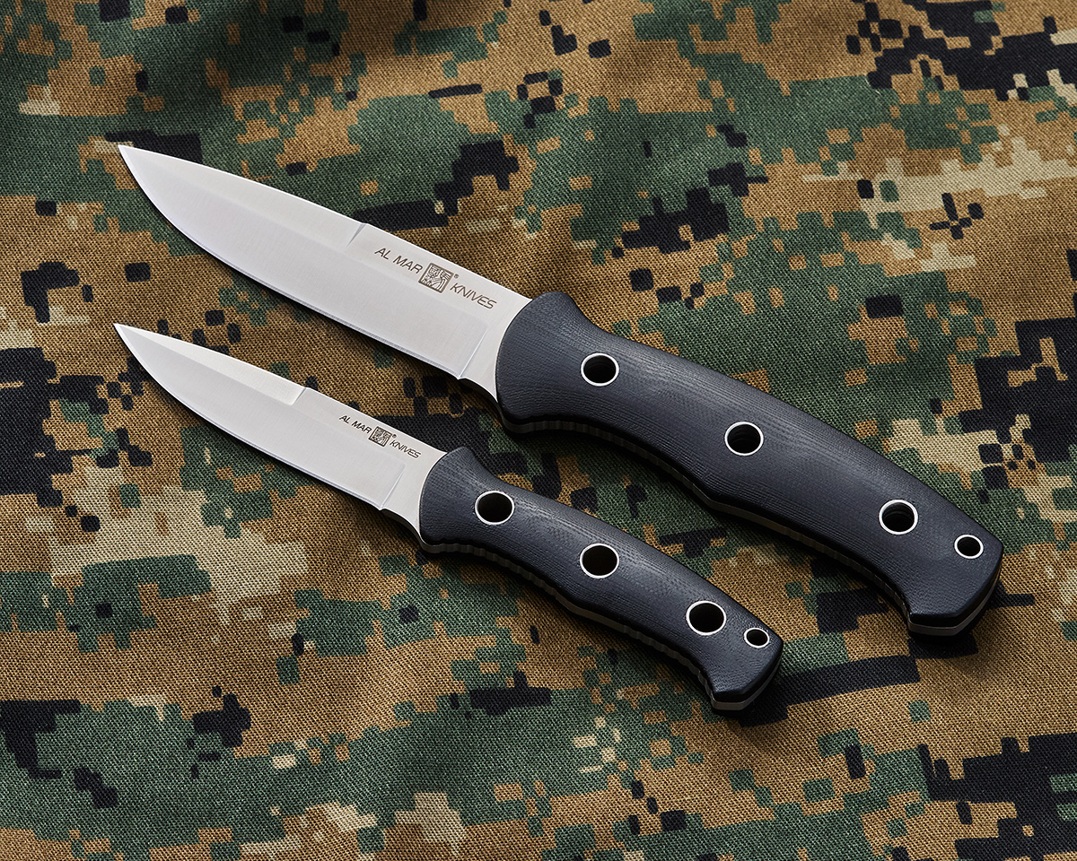 Al Mar SERE Operator 40 Fixed Blade Knife 4.00" D2 Satin Drop Point ...