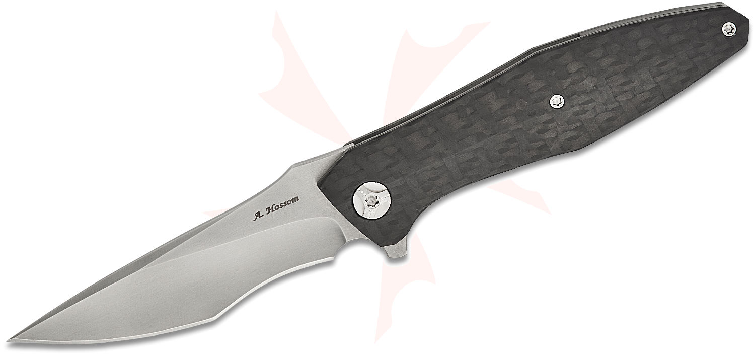 Alex Hossom Custom Primo Liner Lock Flipper Knife 3.5" CPM-154 Belt ...