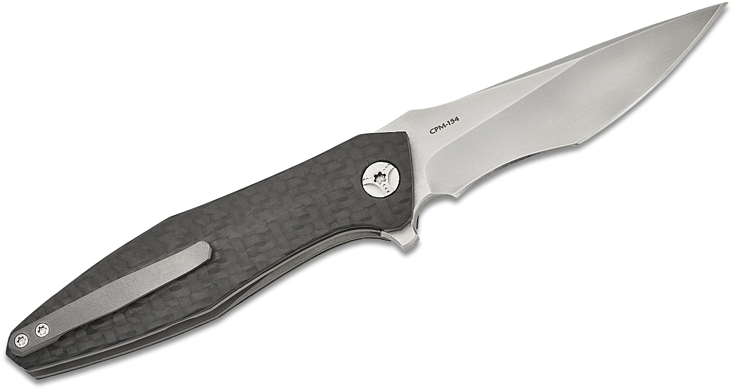 Alex Hossom Custom Primo Liner Lock Flipper Knife 3.5" CPM-154 Belt ...