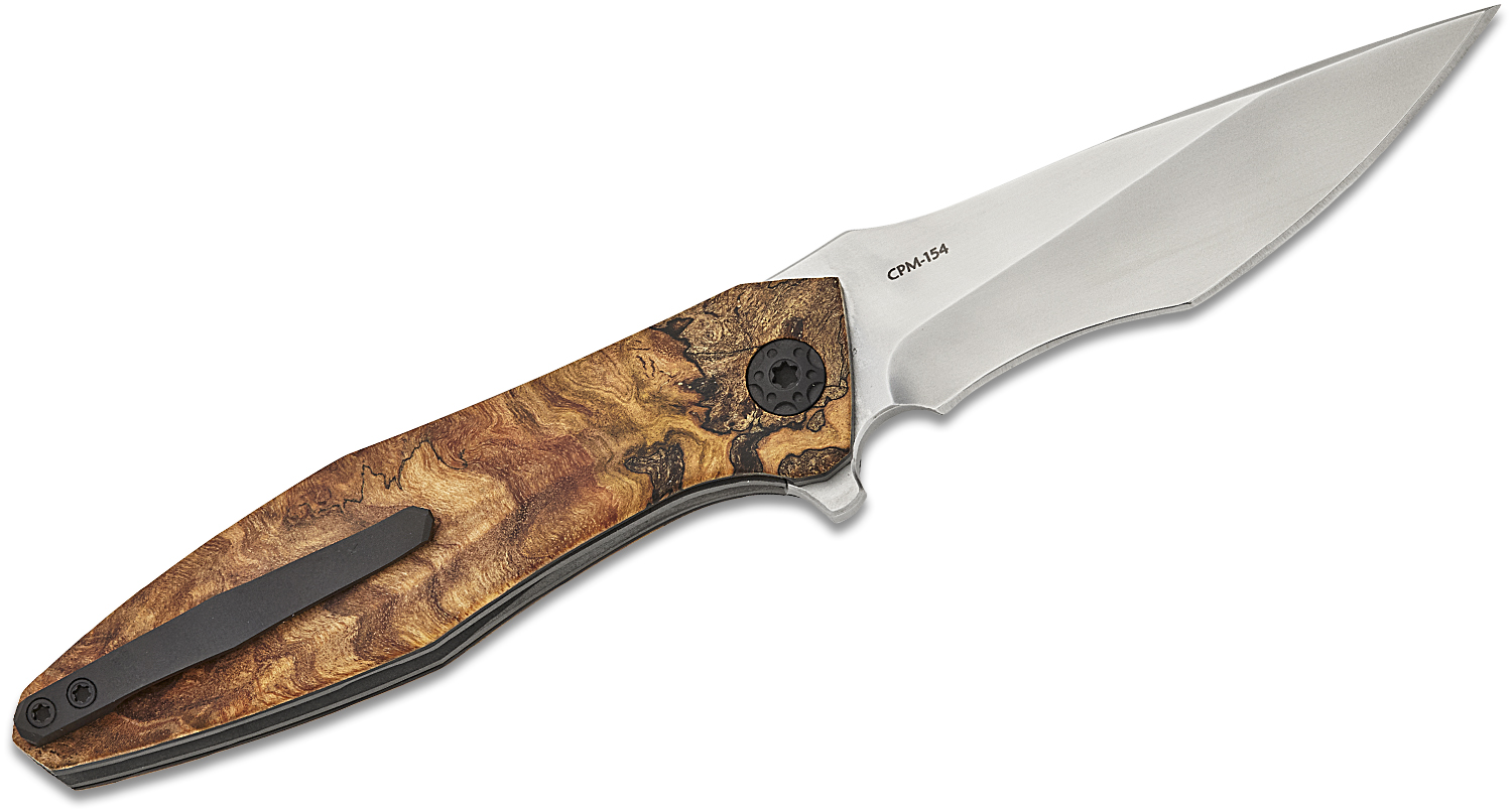 Alex Hossom Custom Primo Liner Lock Flipper Knife 3.5" CPM-154 Hand ...