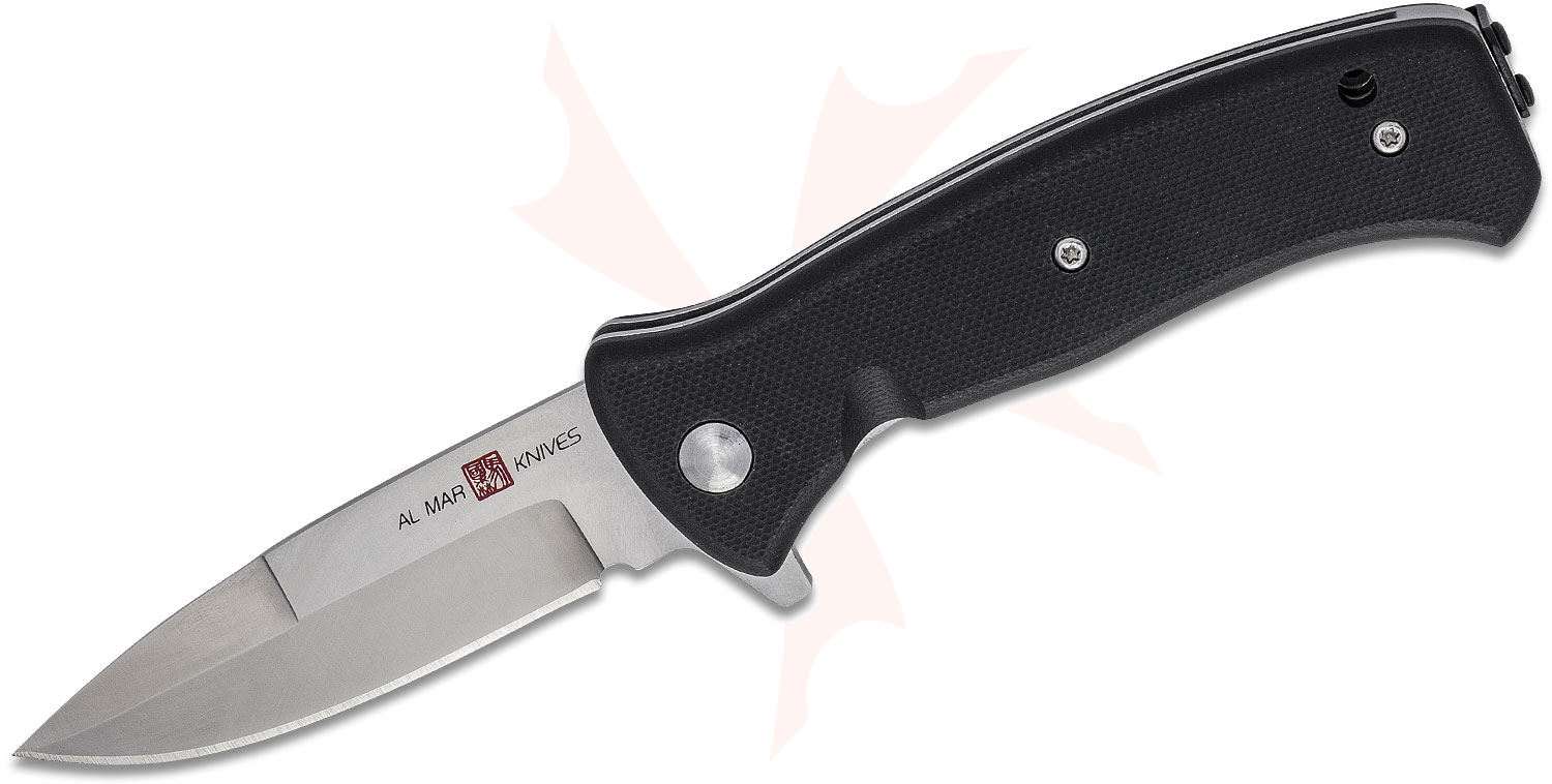 Al Mar Mini SERE 2020 G Assisted Flipper Knife 3" D2 Satin Talon Drop ...