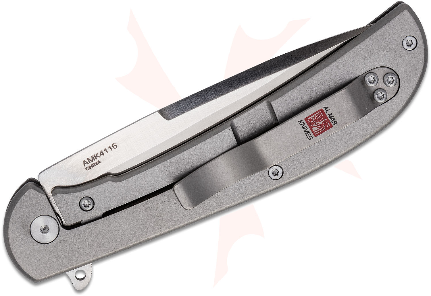 Al Mar Ultralight Eagle Flipper Knife 3.82" D2 Satin Talon Drop Point ...