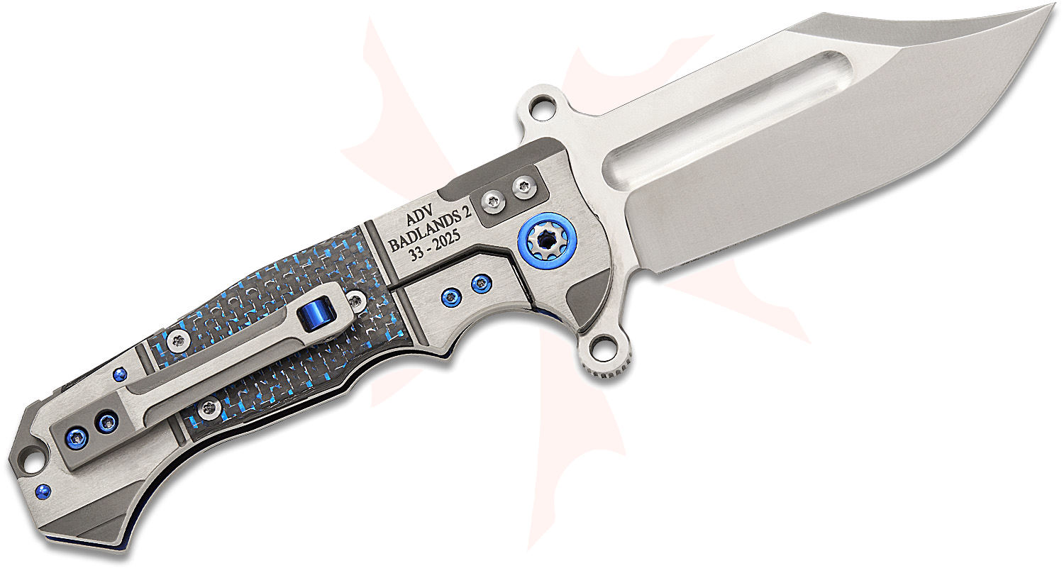Andre De Villiers Knives Badlands Bowie 2 Flipper Knife 4" S35VN Satin ...