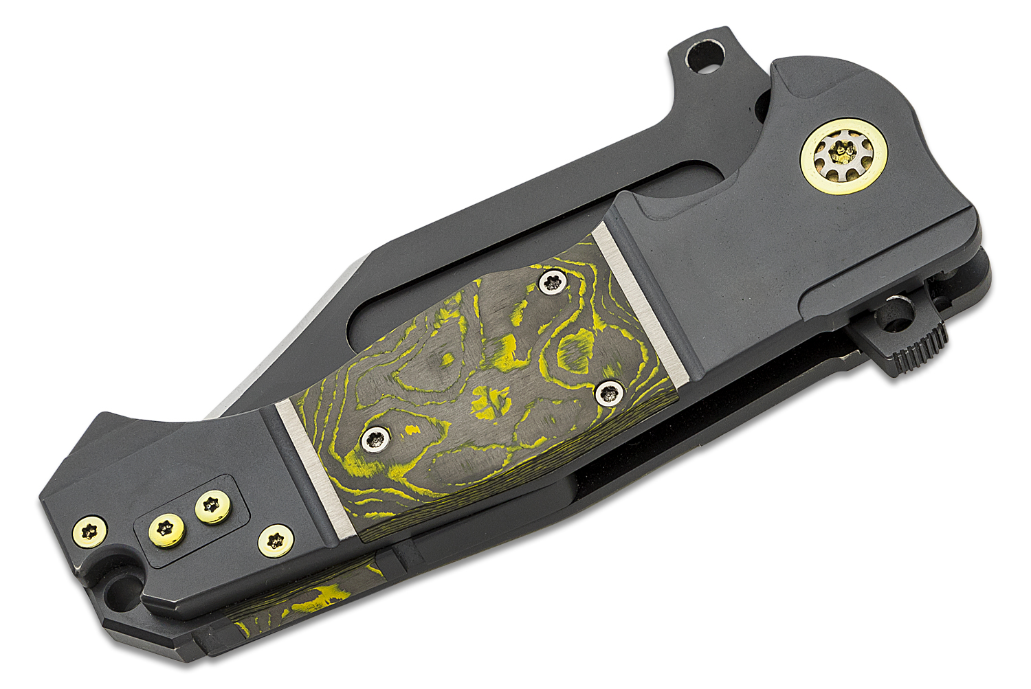 Andre De Villiers Knives Badlands Bowie Flipper Knife 4" S35VN Black ...
