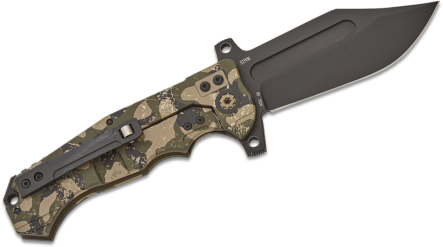 Andre De Villiers Knives Badlands Bowie Flipper Knife 4" S35VN Black ...
