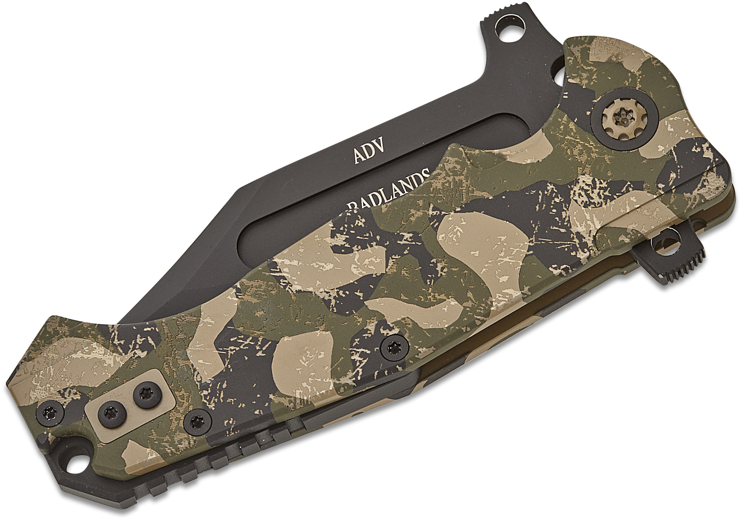 Andre De Villiers Knives Badlands Bowie Flipper Knife 4" S35VN Black ...