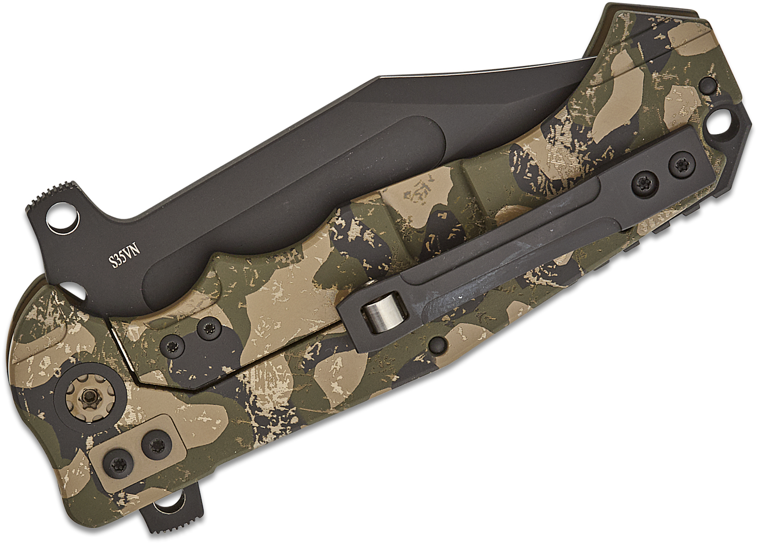 Andre De Villiers Knives Badlands Bowie Flipper Knife 4" S35VN Black ...