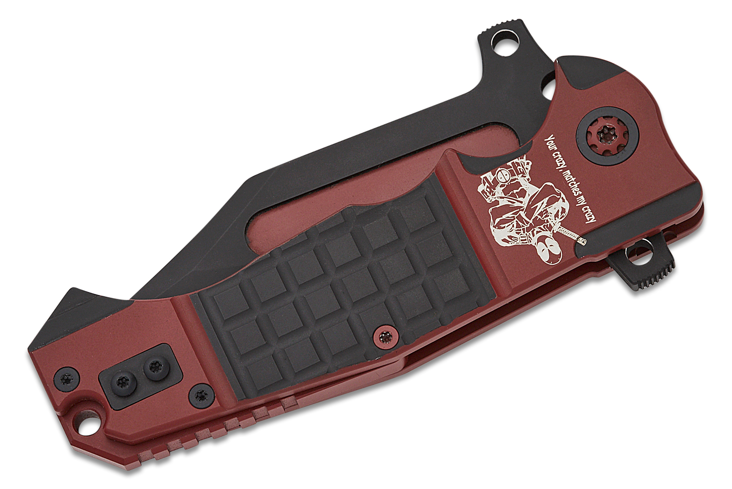 Andre De Villiers Knives Badlands Bowie Deadpool Frame Lock Flipper ...