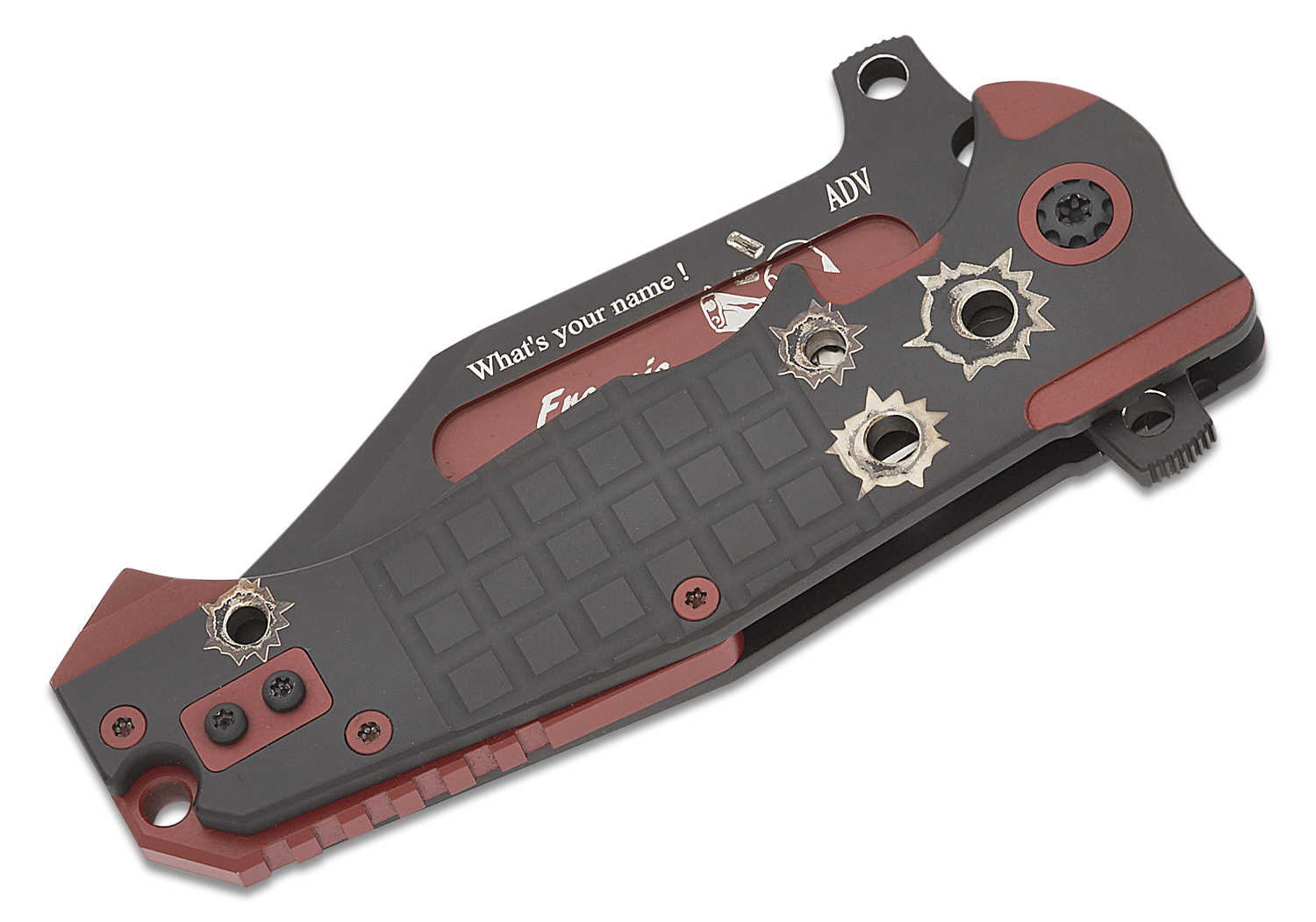 Andre De Villiers Knives Badlands Bowie Deadpool Frame Lock Flipper ...