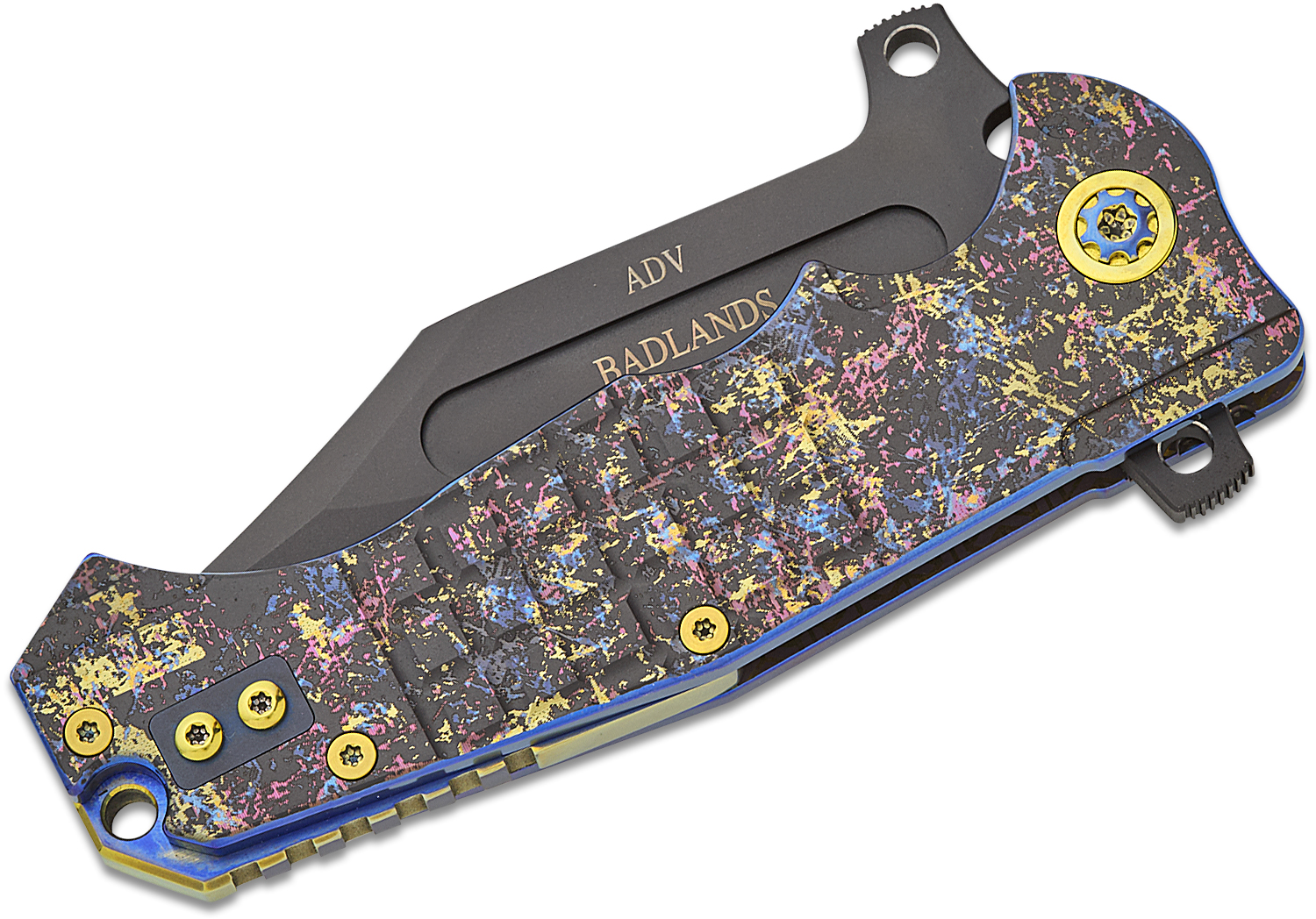 Andre De Villiers Knives Badlands Bowie Flipper Knife 4" S35VN Black ...