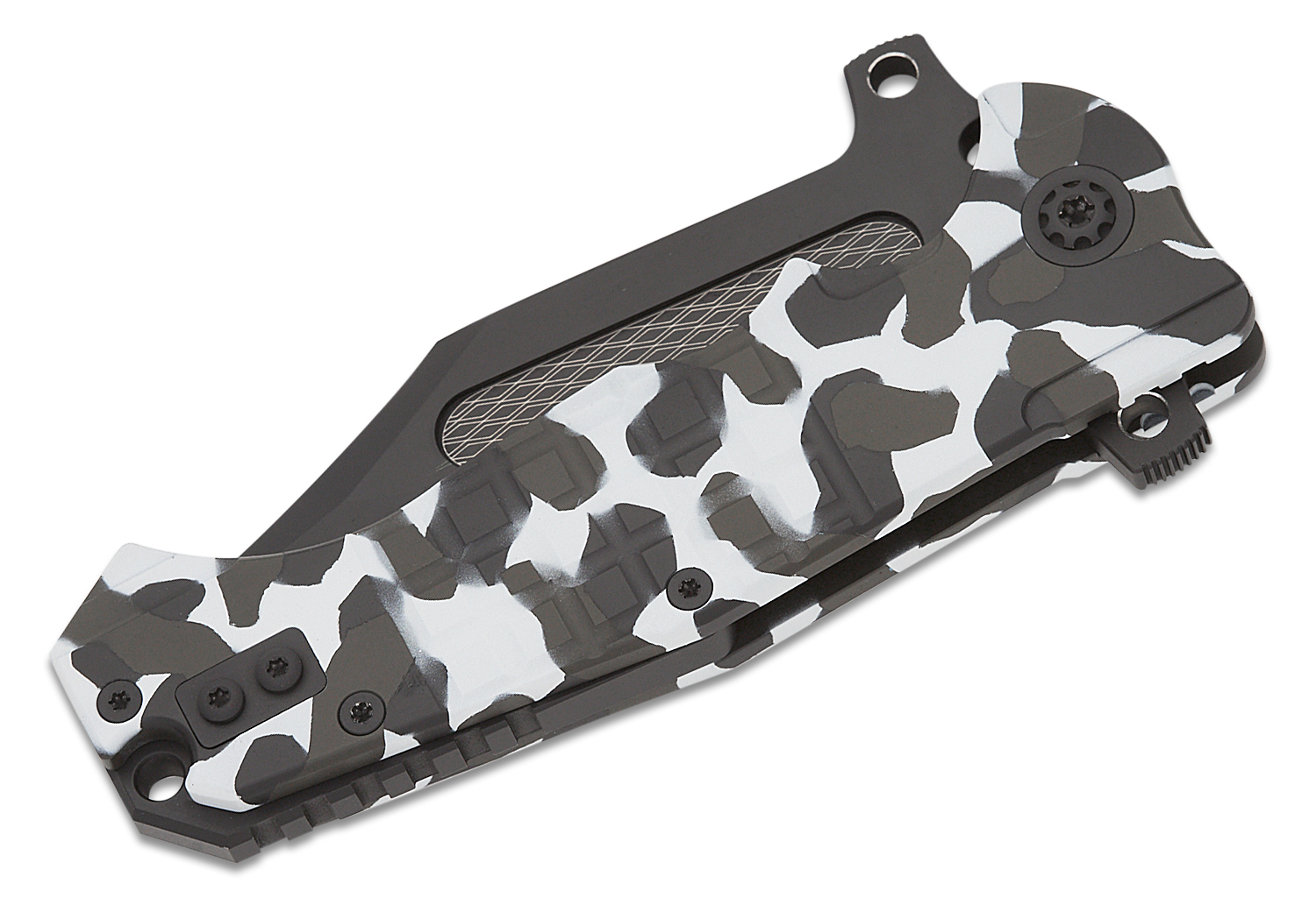 Andre De Villiers Knives Badlands Bowie Flipper Knife 4" S35VN Black ...
