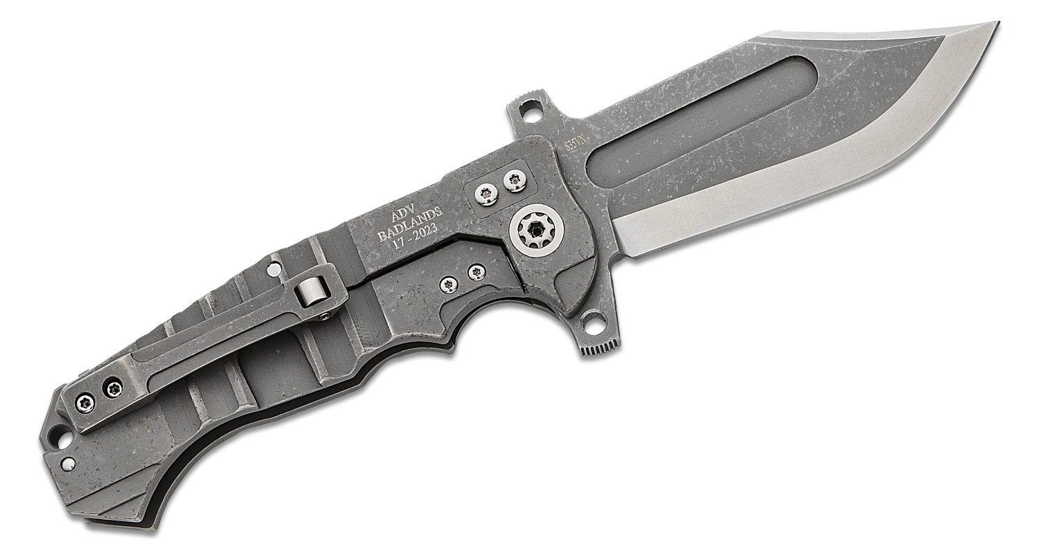 Andre De Villiers Knives Badlands Bowie Flipper Knife 4" S35VN ...
