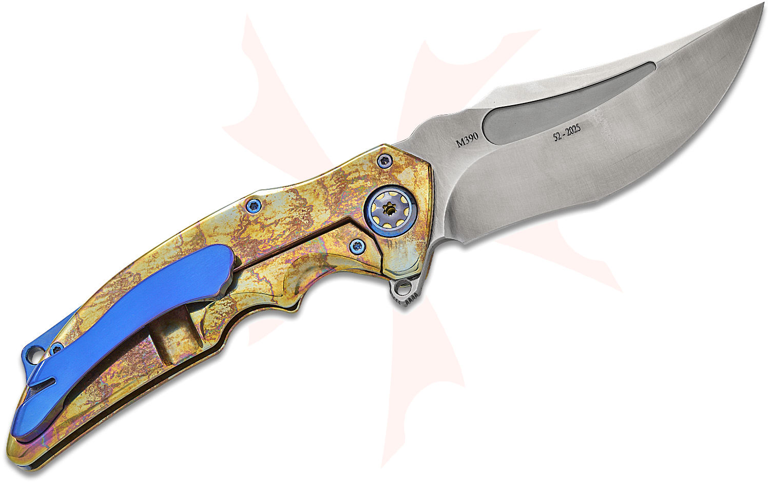 Andre De Villiers Knives Brawler Frame Lock Flipper Knife 3.875" M390 ...