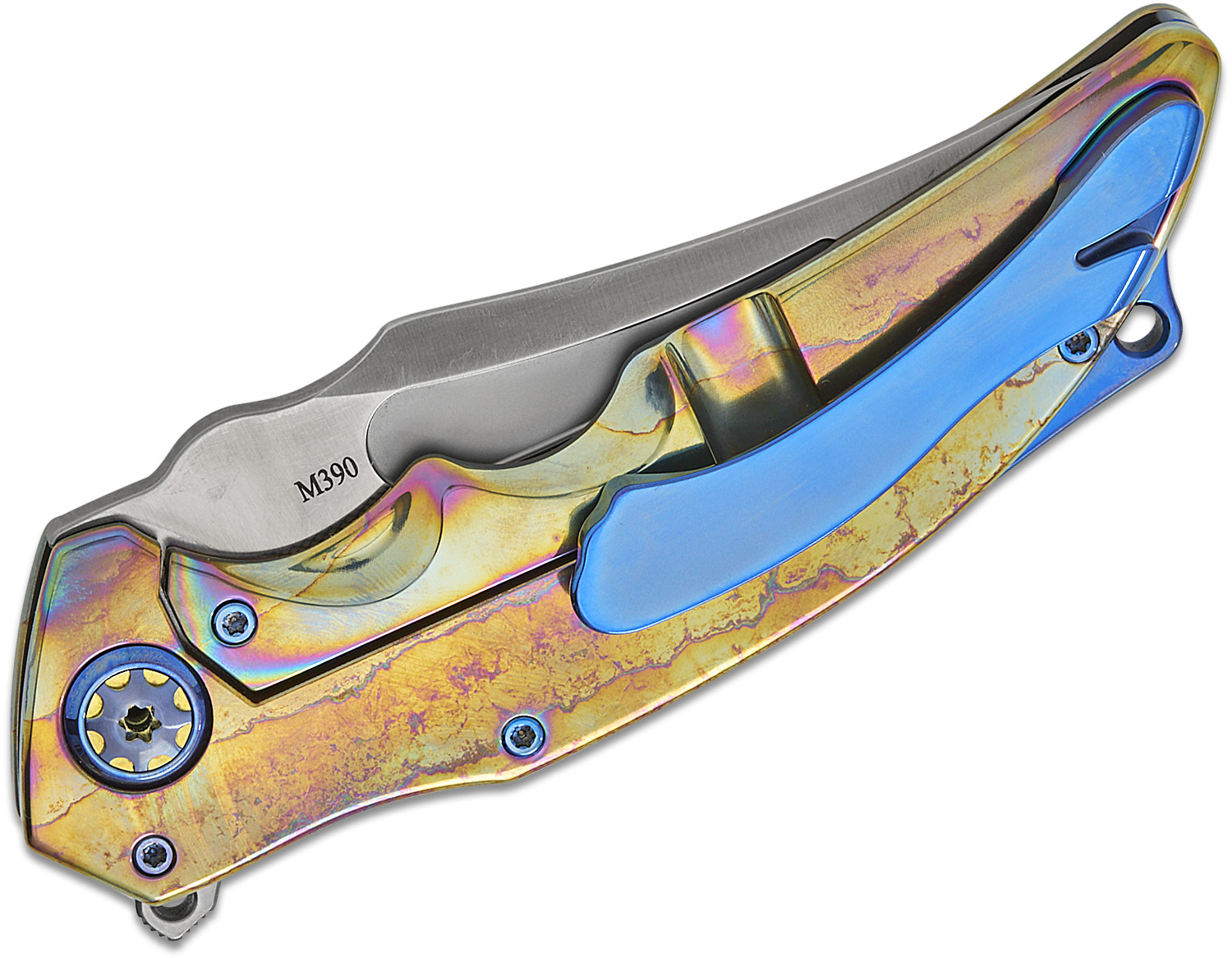 Andre De Villiers Knives Brawler Frame Lock Flipper Knife 3.875" M390 ...