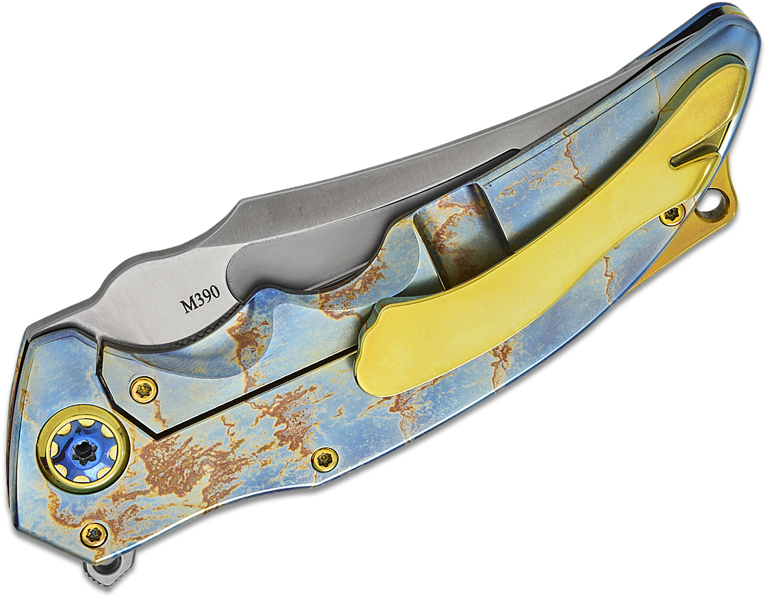 Andre De Villiers Knives Brawler Frame Lock Flipper Knife 3.875" M390 ...