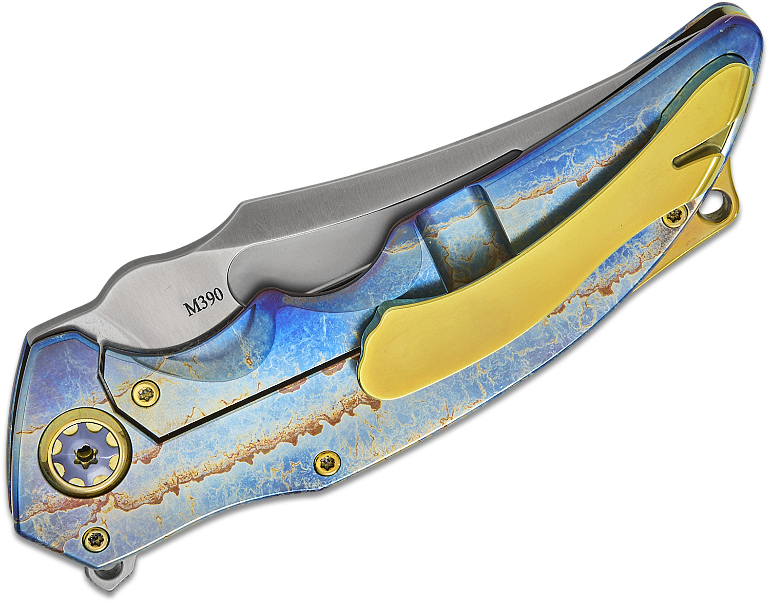 Andre De Villiers Knives Brawler Frame Lock Flipper Knife 3.875" M390 ...