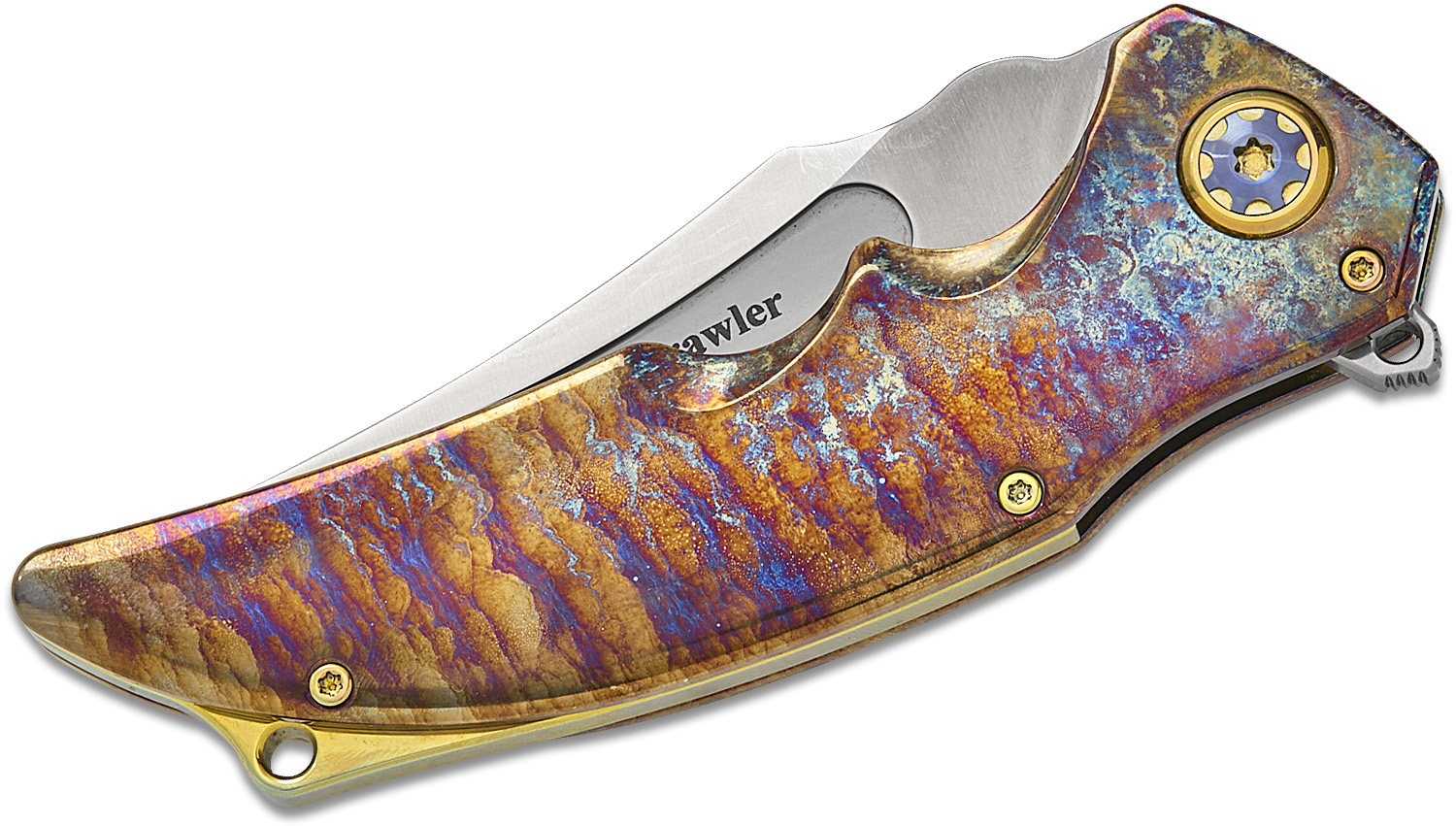 Andre De Villiers Knives Brawler Frame Lock Flipper Knife 3.875" M390 ...