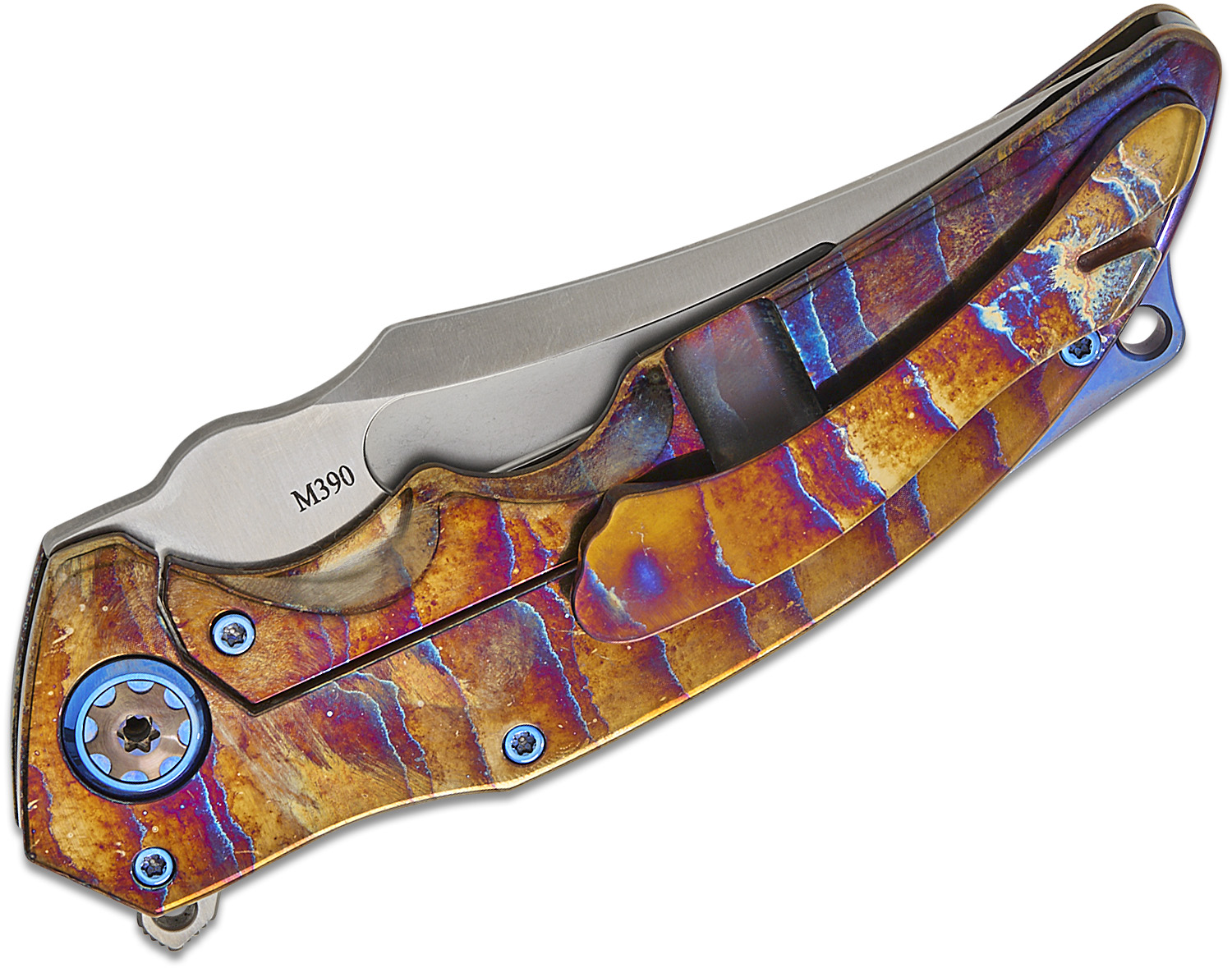 Andre De Villiers Knives Brawler Frame Lock Flipper Knife 3.875" M390 ...
