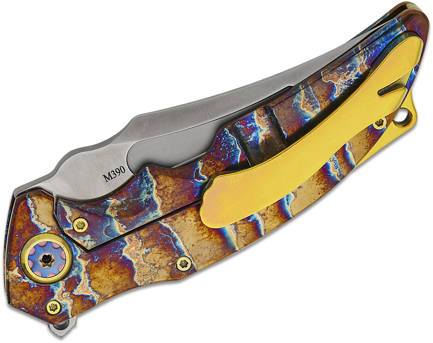 Andre De Villiers Knives Brawler Frame Lock Flipper Knife 3.875" M390 ...