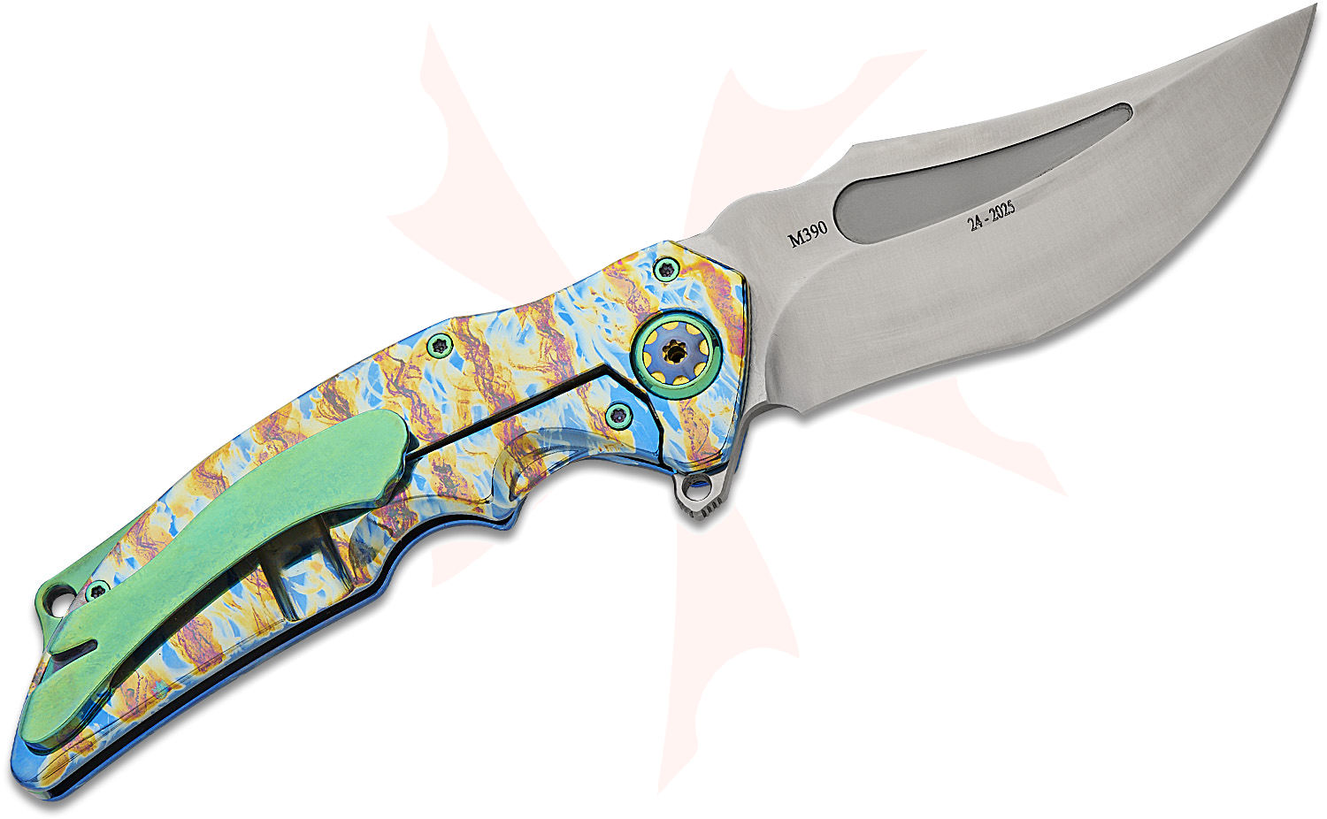 Andre De Villiers Knives Brawler Frame Lock Flipper Knife 3.875" M390 ...