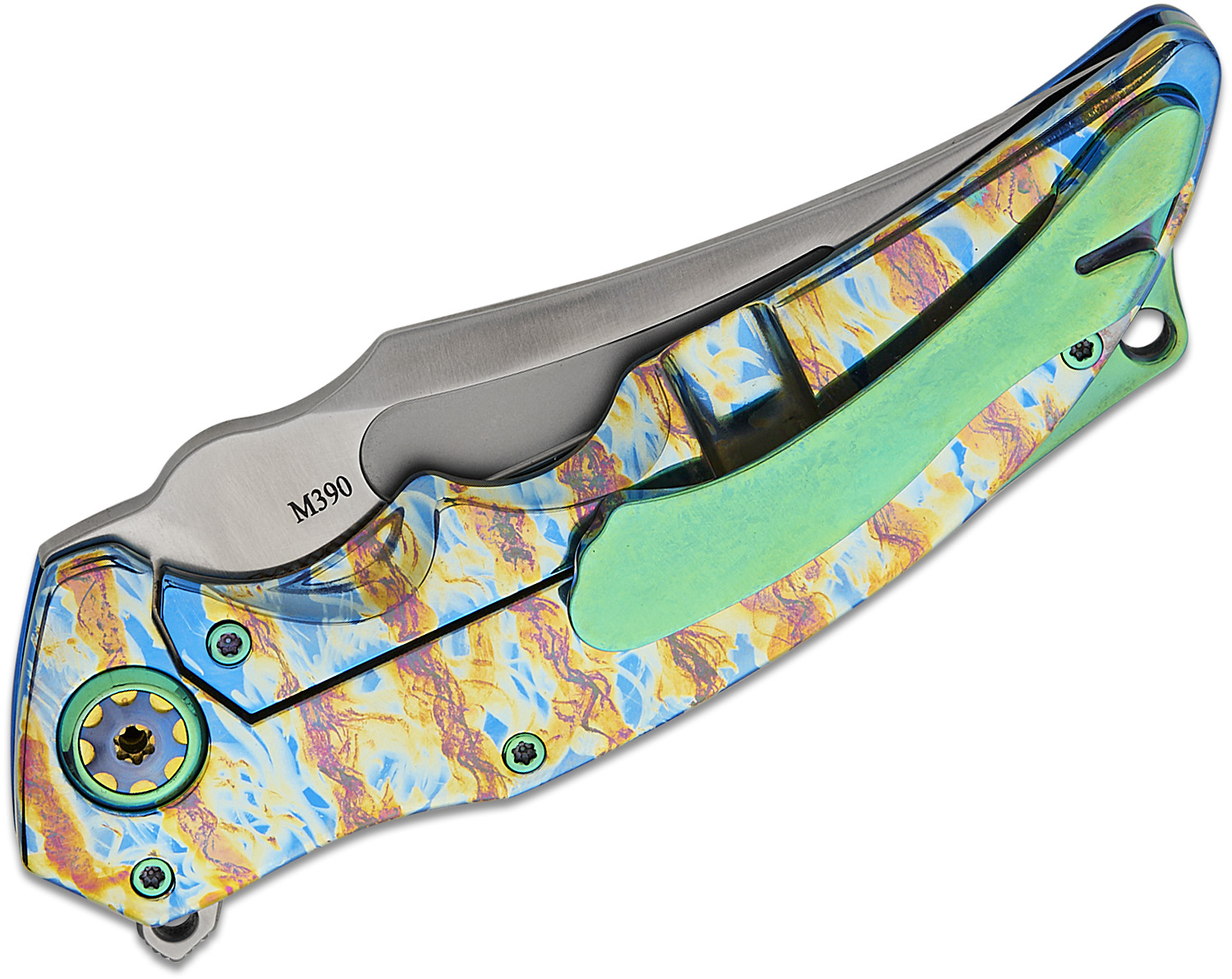 Andre De Villiers Knives Brawler Frame Lock Flipper Knife 3.875" M390 ...