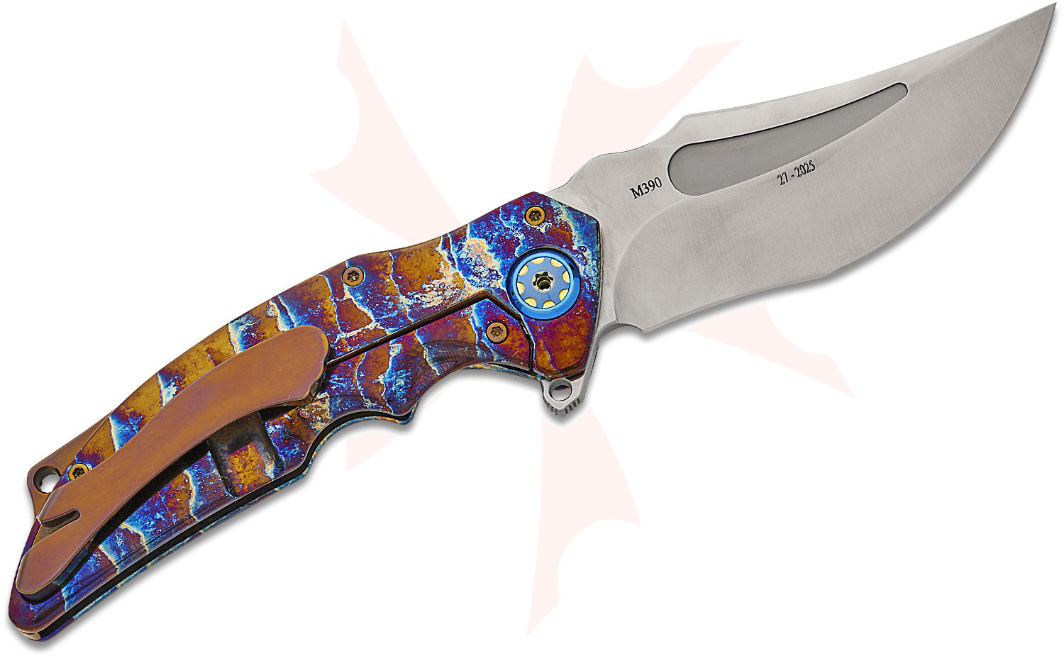Andre De Villiers Knives Brawler Frame Lock Flipper Knife 3.875" M390 ...
