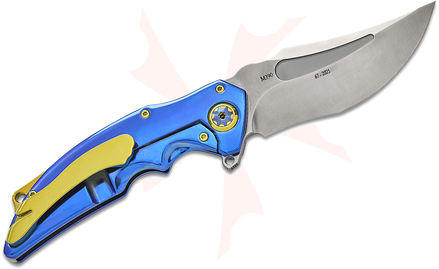 Andre De Villiers Knives Brawler Frame Lock Flipper Knife 3.875" M390 ...