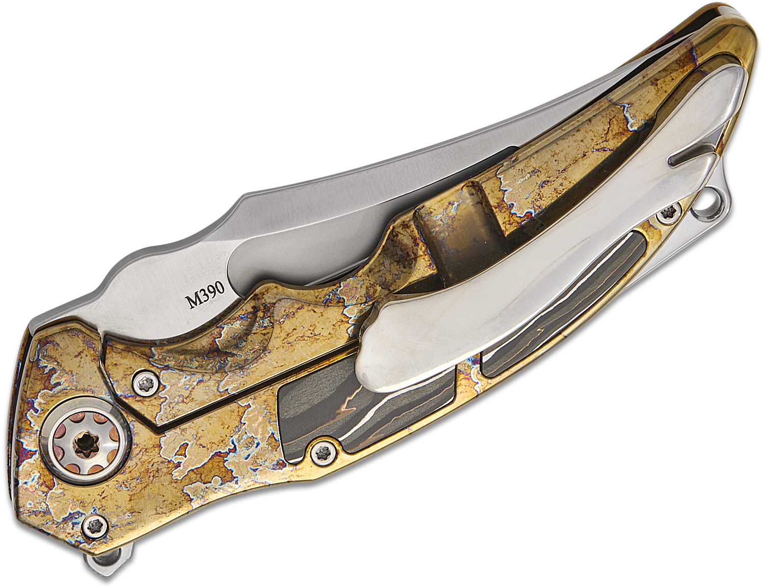 Andre De Villiers Knives Brawler Frame Lock Flipper Knife 3.875" M390 ...