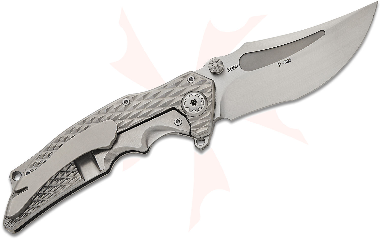 Andre De Villiers Knives Brawler Frame Lock Flipper Knife 3.875" M390 ...