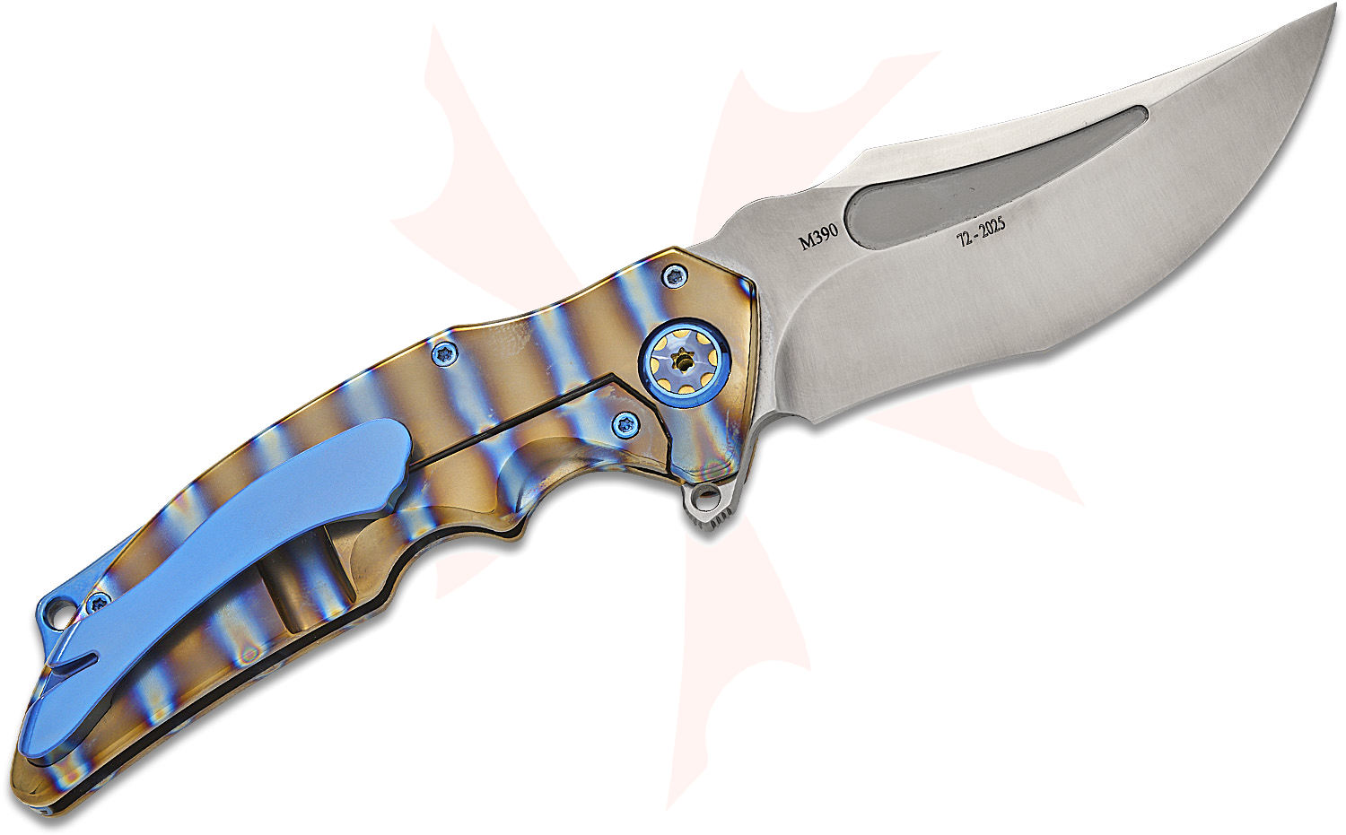 Andre De Villiers Knives Brawler Frame Lock Flipper Knife 3.875" M390 ...
