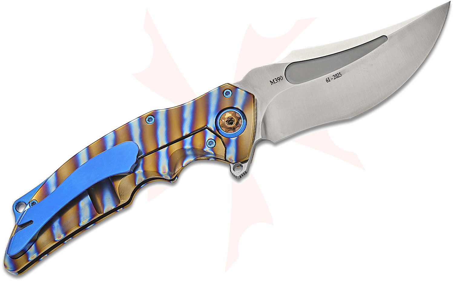 Andre De Villiers Knives Brawler Frame Lock Flipper Knife 3.875" M390 ...