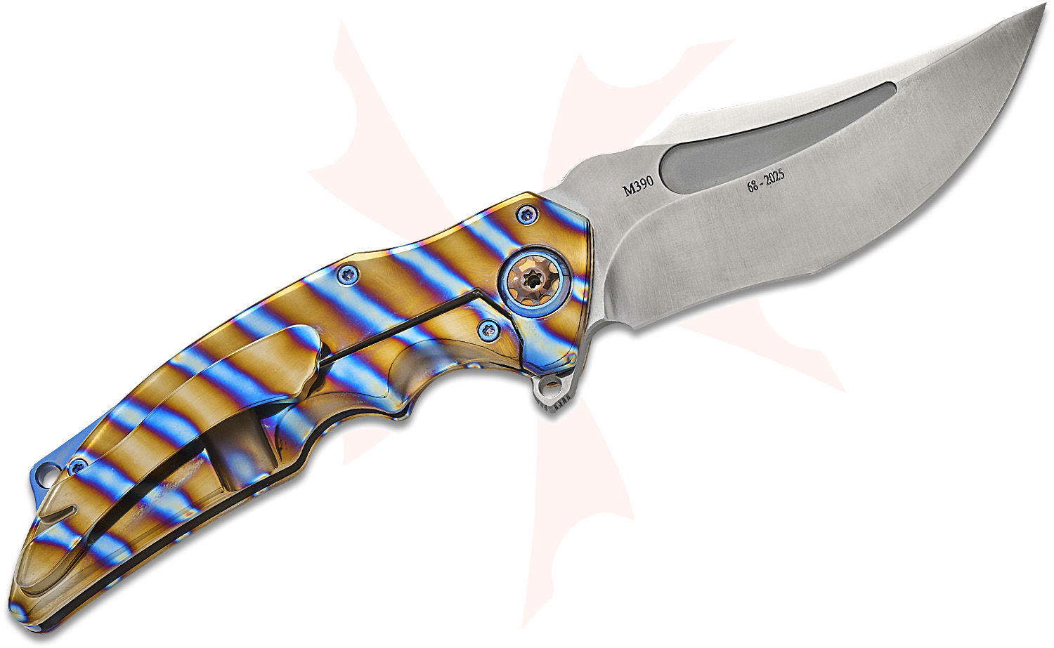 Andre De Villiers Knives Brawler Frame Lock Flipper Knife 3.875" M390 ...